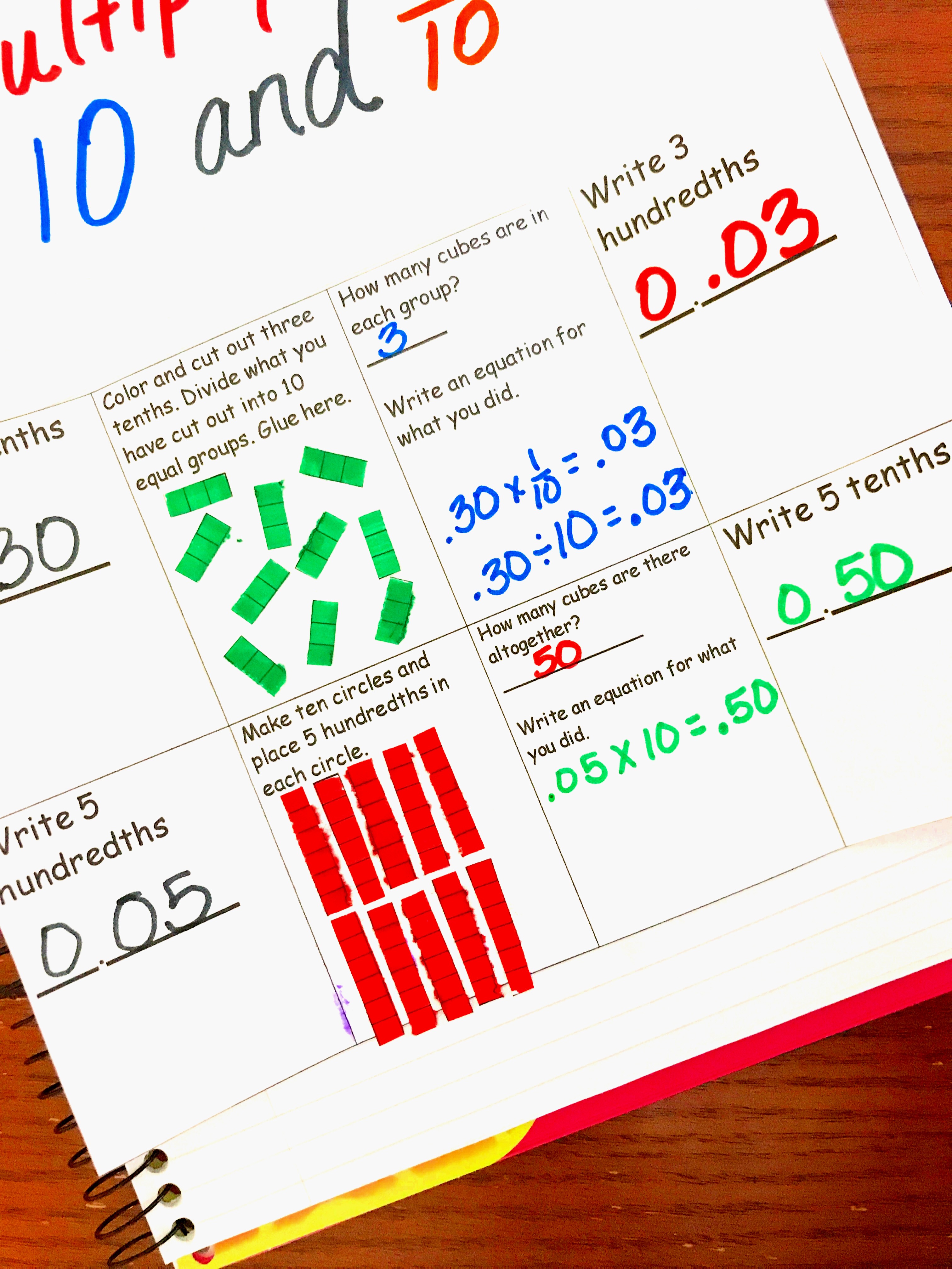 Multiplying Decimals | Multiplying 10 vs .10 | Free Printable ...