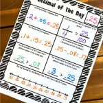 Decimal of The Day - A FREE printable to Review Decimals Daily