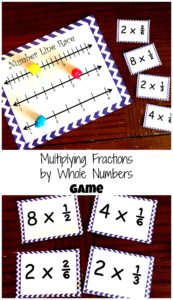 Fractions on a Number Line Game | Multiplying Fractions | Free Printable