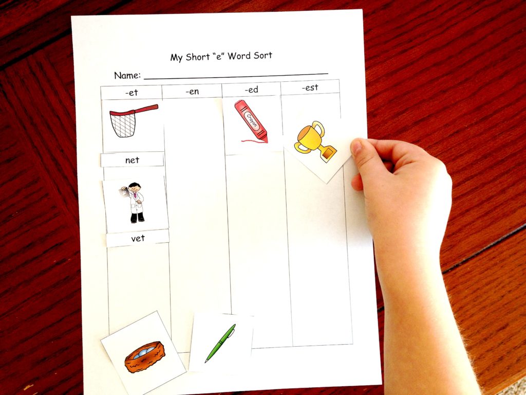 Short E Words | 3 Fun Activities to Practice -ed, -est, -et, and -en ...