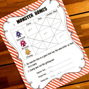 Logic Games for Kids | Monster Theme | Free Printable