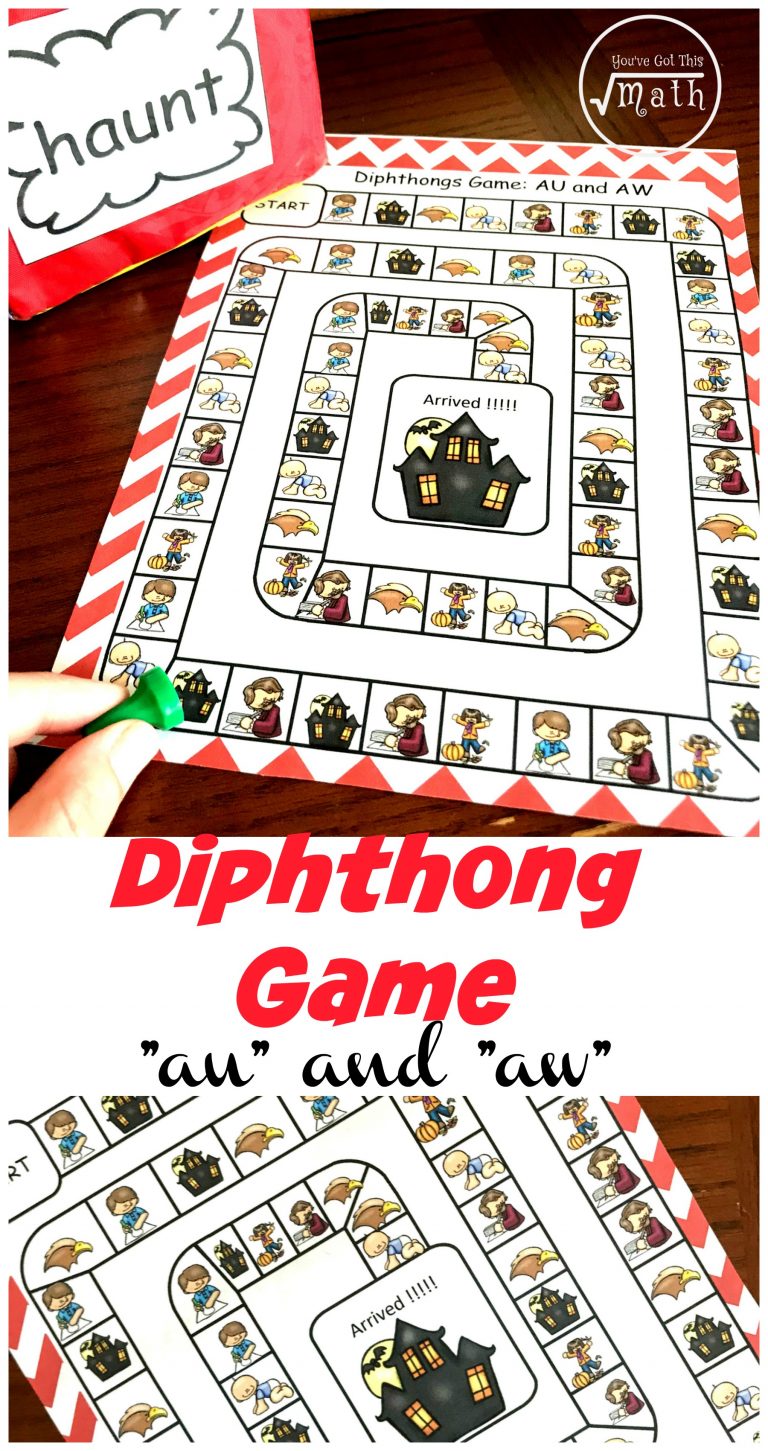 AU and AW Diphthong Game | Free Printable