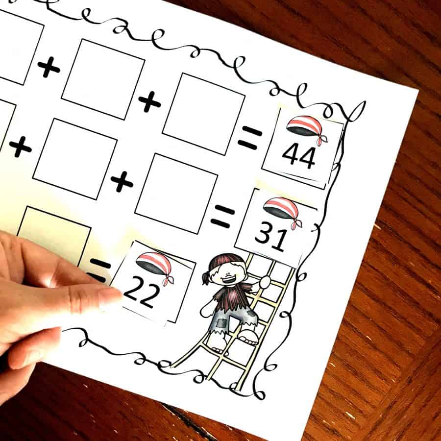 Pirate-themed Expanded Form Game | Build Number Sense | Free Printable