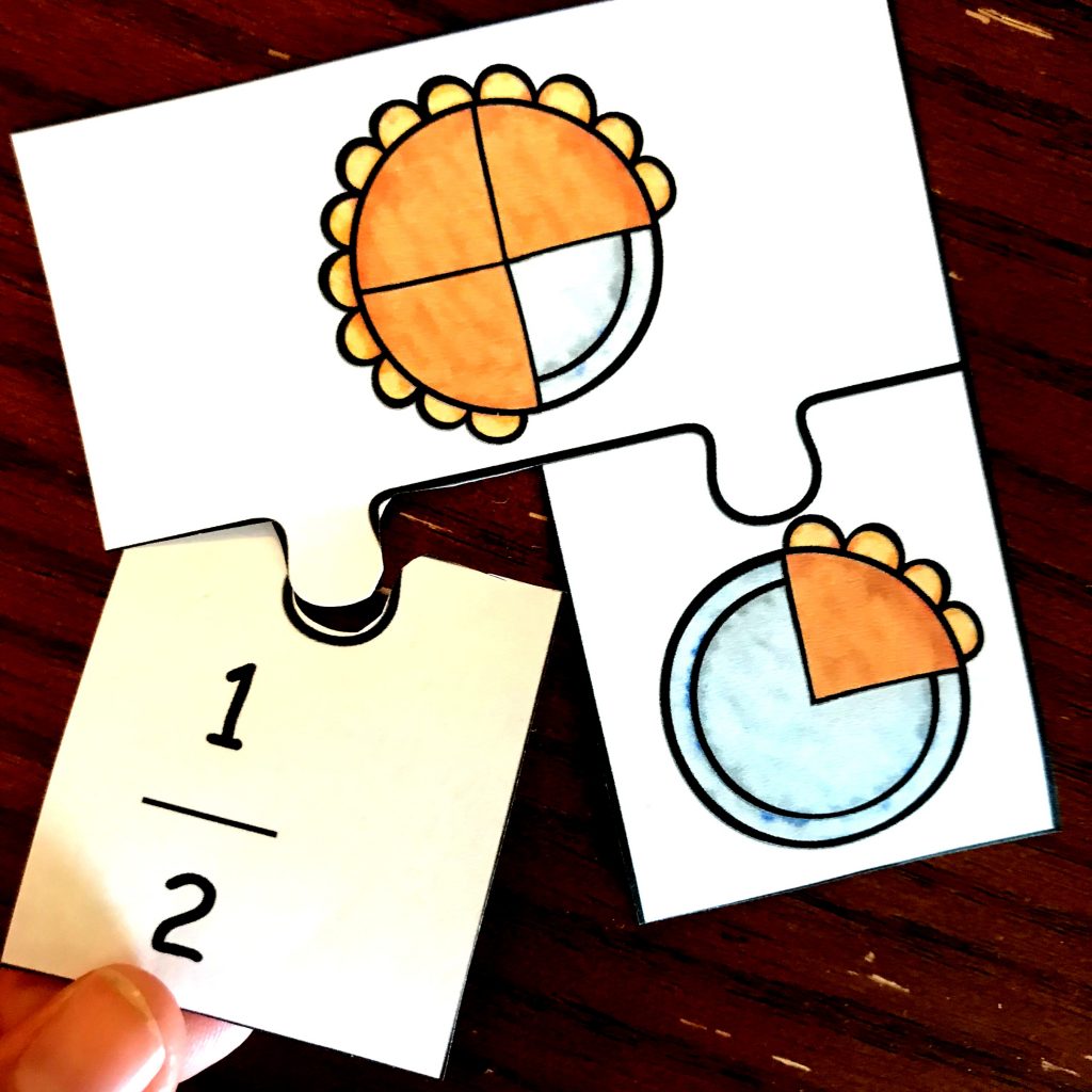 Fun Adding Fractions Game | Fraction Pie Puzzles | Free Printable