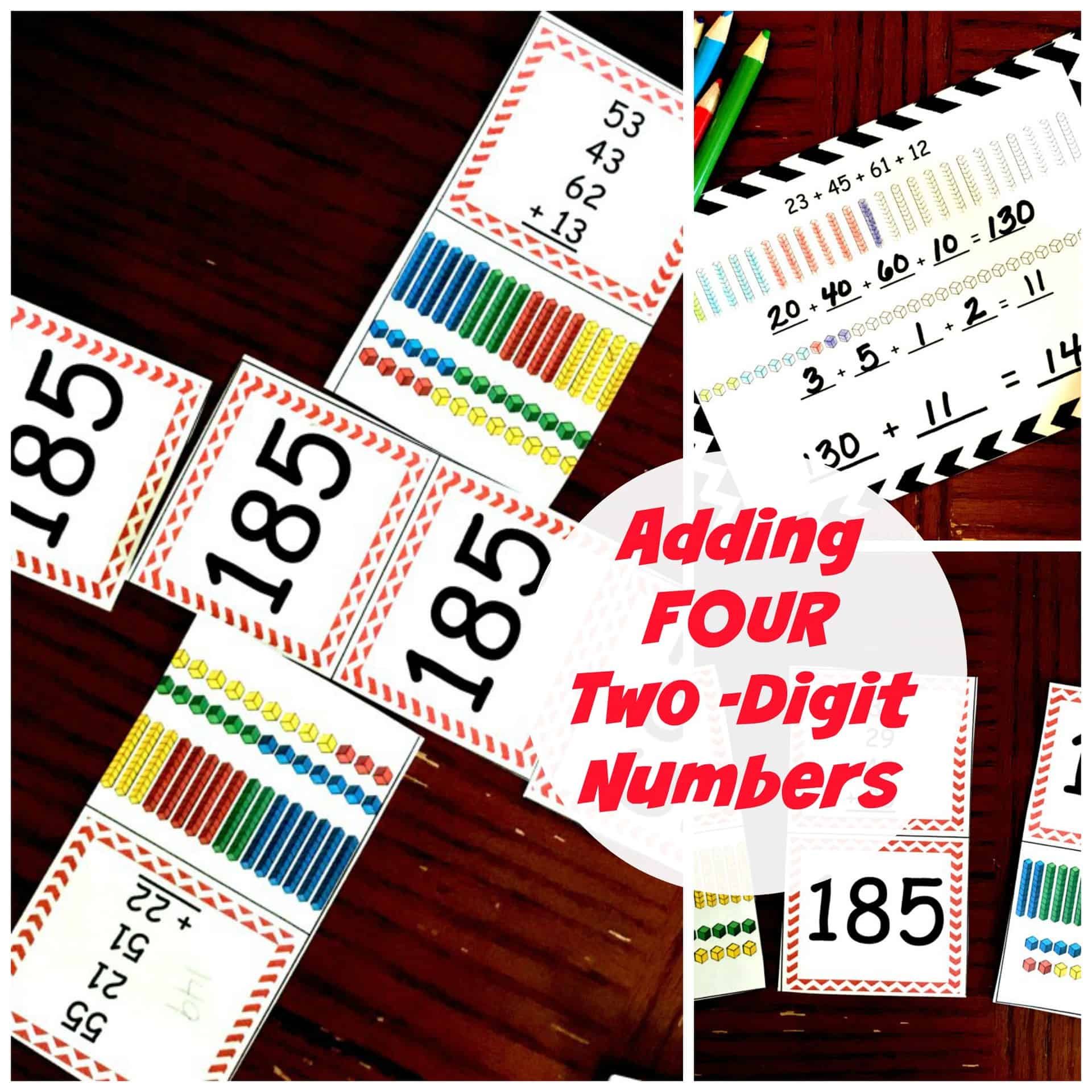 Here's a Game to Practice Adding Four Two-Digit Numbers with Place Value