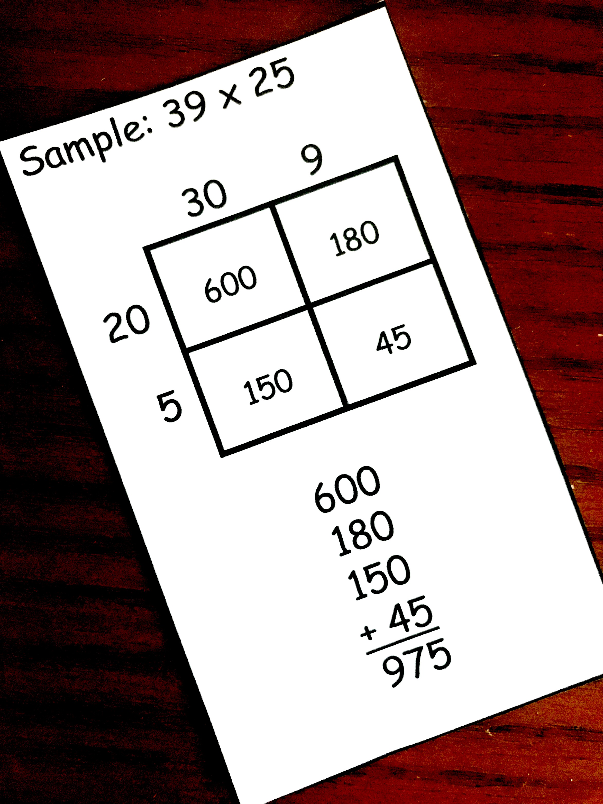 How to Teach Multiplication Using Area Model (Free Printable)