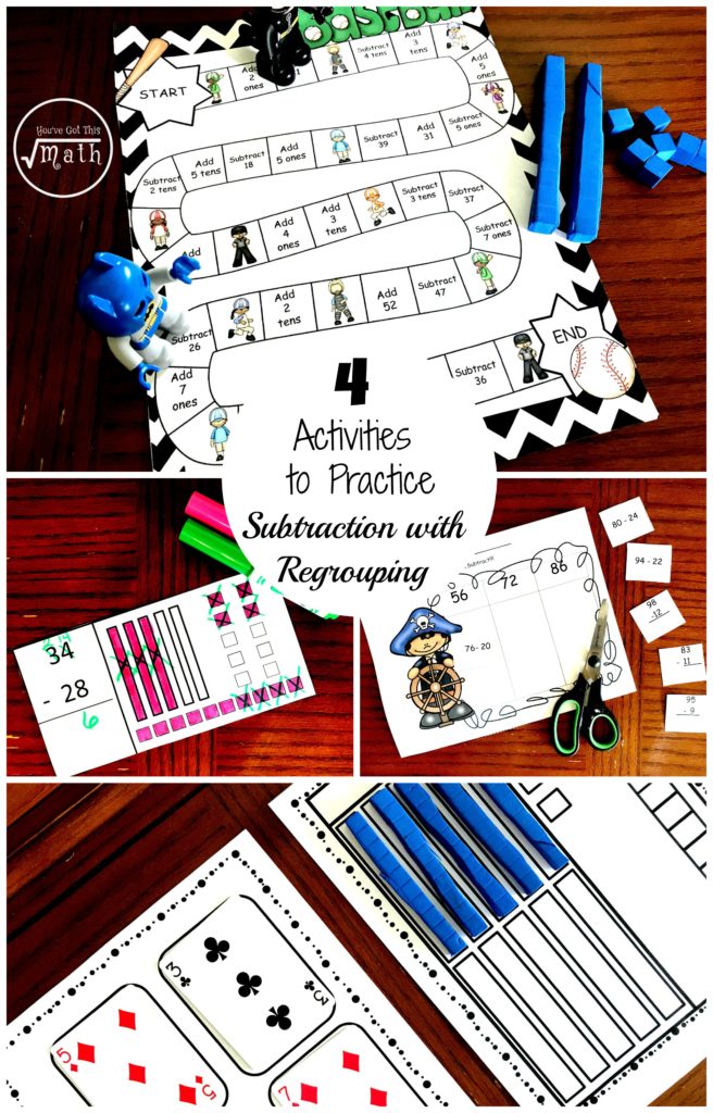 FREE No-Prep Subtraction with Regrouping Game