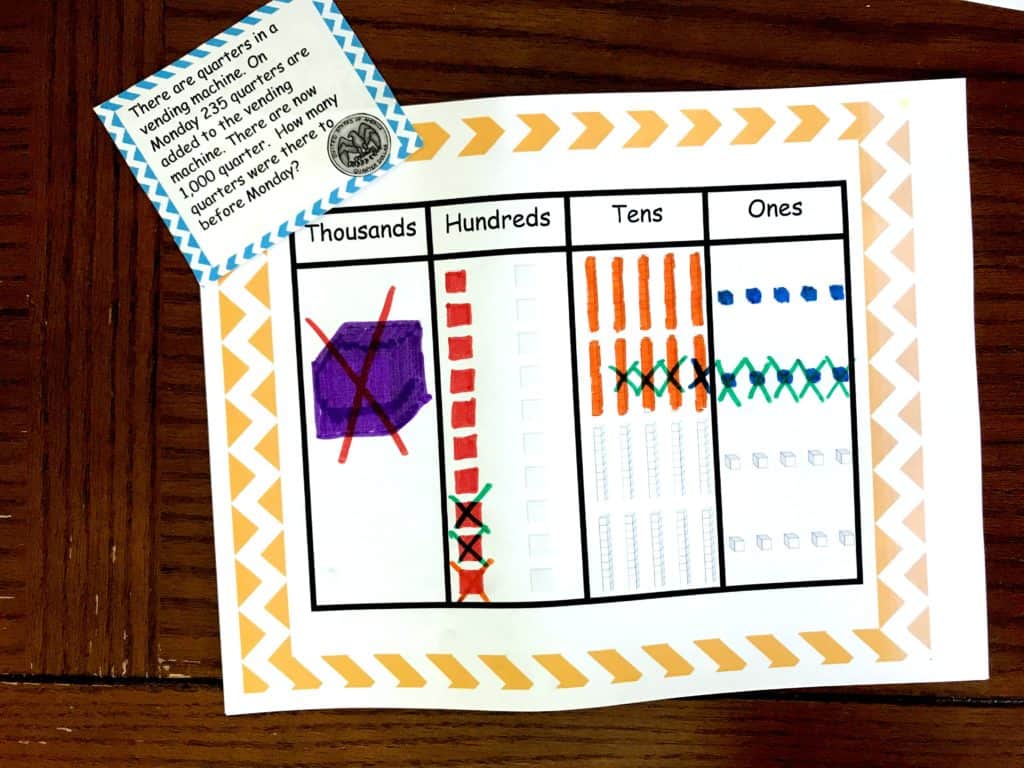 Word Problems Within 1 000 Using Base Ten Blocks