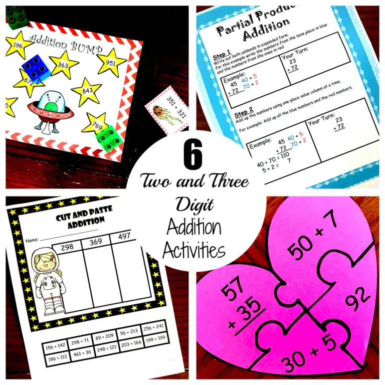 Free Triple and Double Digit Addition Puzzles - With An Apple Theme