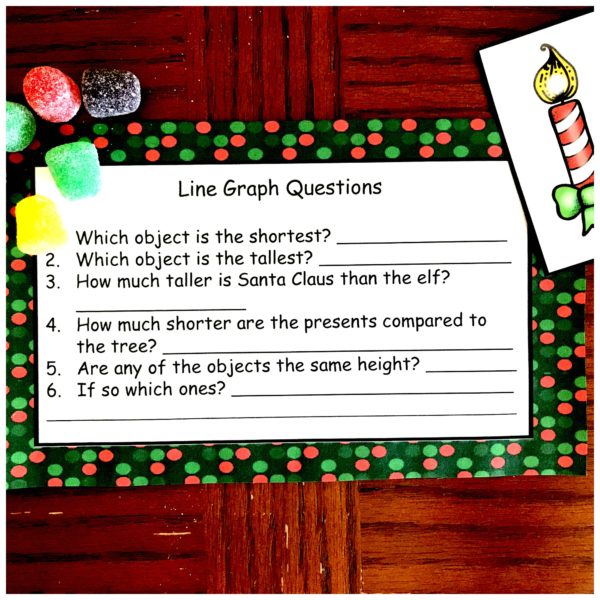 Here's A Christmas Measuring and Line Graph Activity