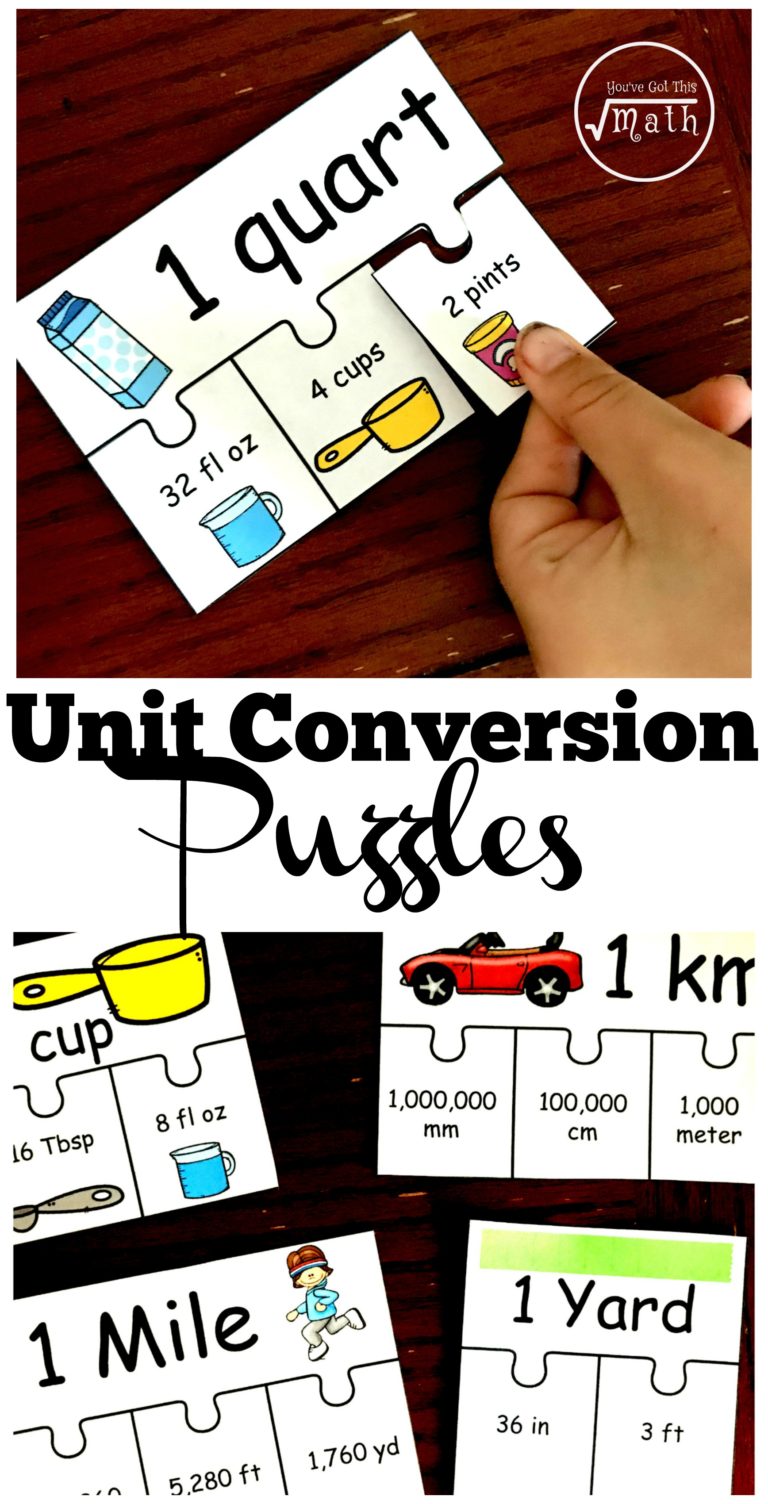 These 10 Puzzles are A Perfect Unit Conversion Activity