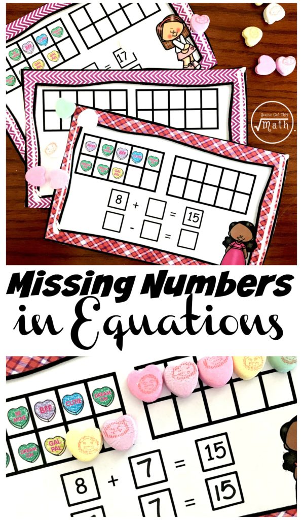 Fun, Hands-On Task Cards For Teaching Missing Numbers in Equations