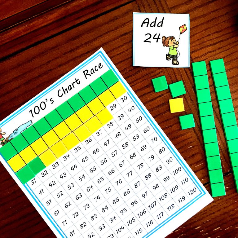 One Easy Game To Practice Adding Tens On A Hundred Chart