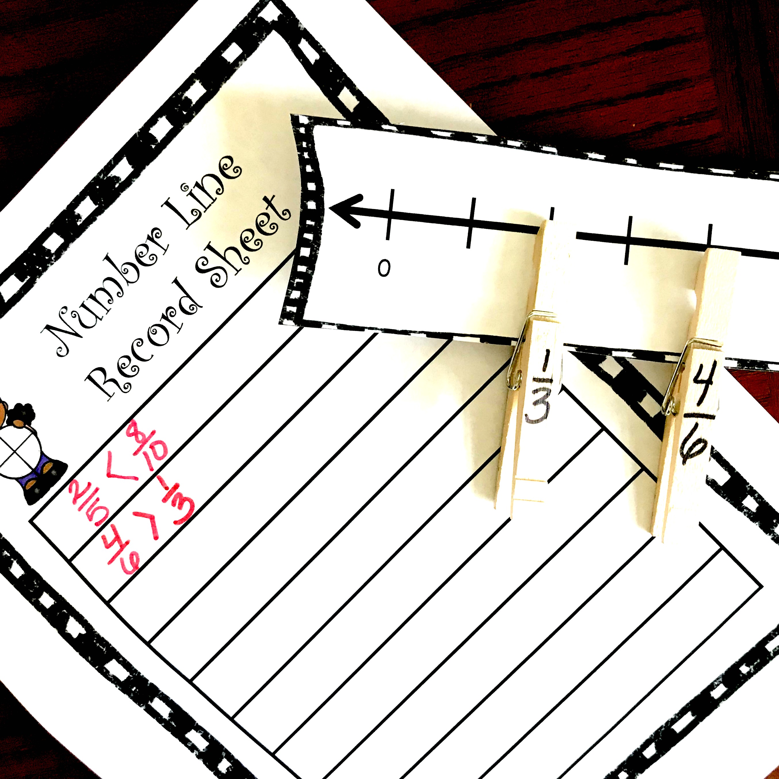 FREE Delicious Comparing Fractions on a Number Line Activity