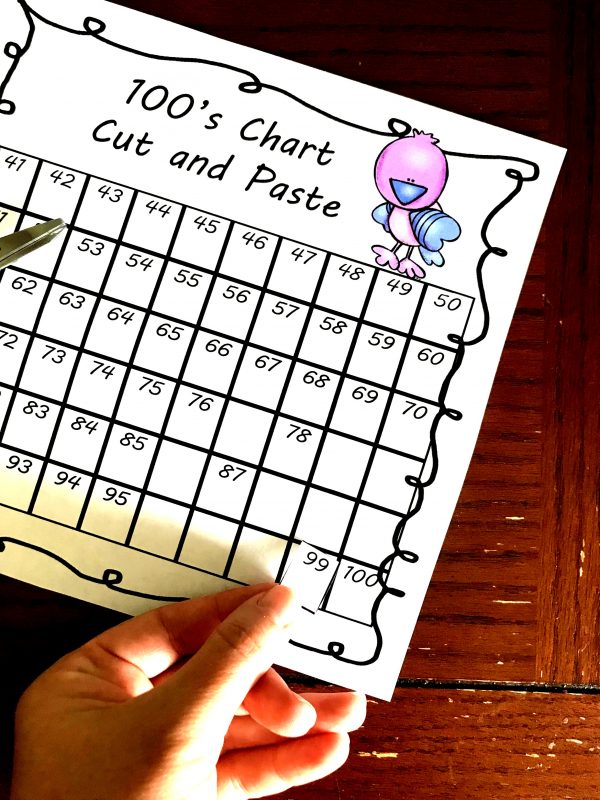 5 FREE Hundreds Chart with Missing Numbers - Cut and Paste Activities