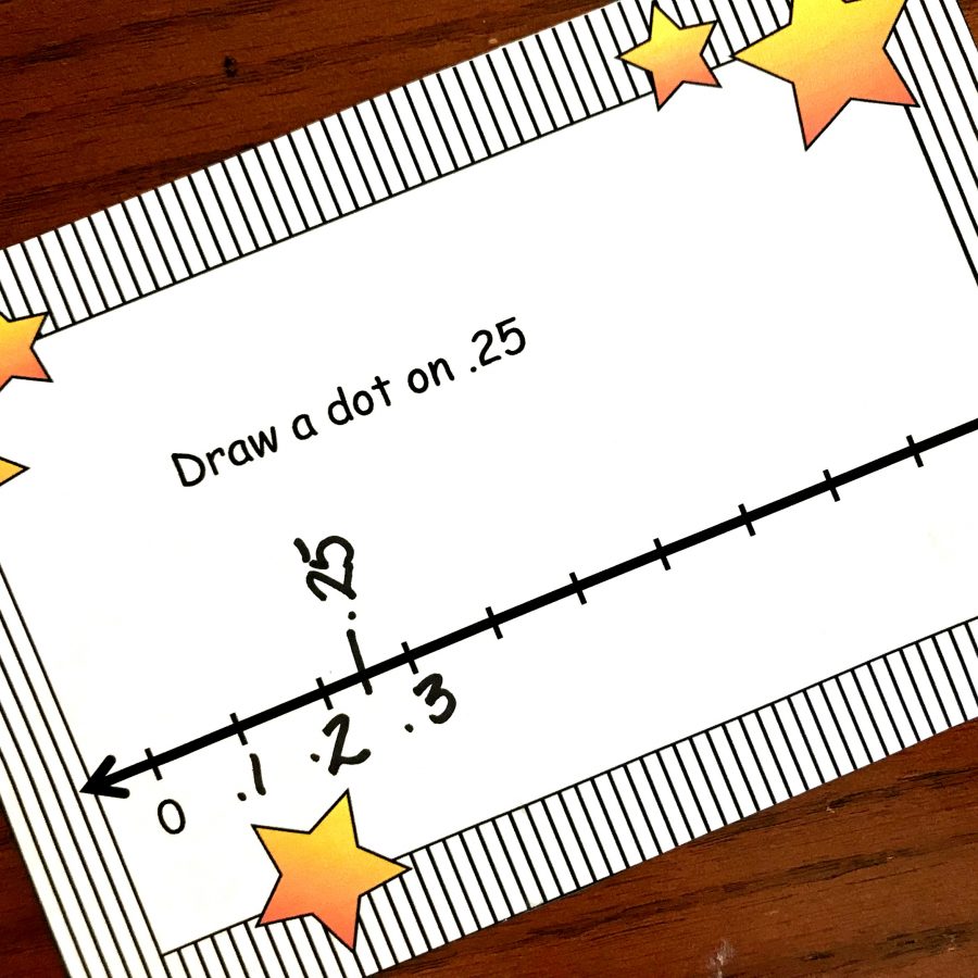 16 Task Cards To Practice Modeling Decimals on Number Lines and Decimal ...