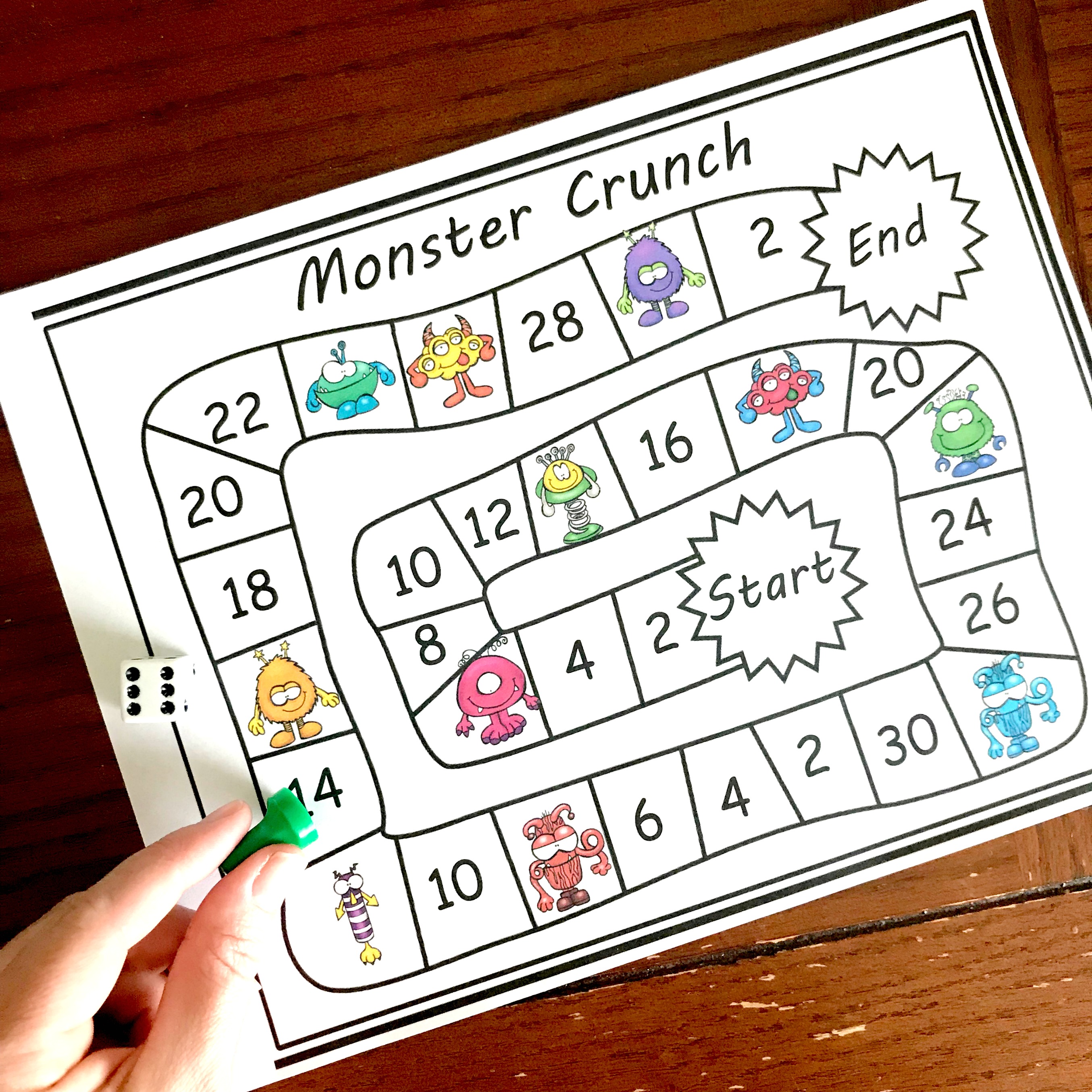 Monster Skip Counting Games for the Classroom | Practice 2's to 15's