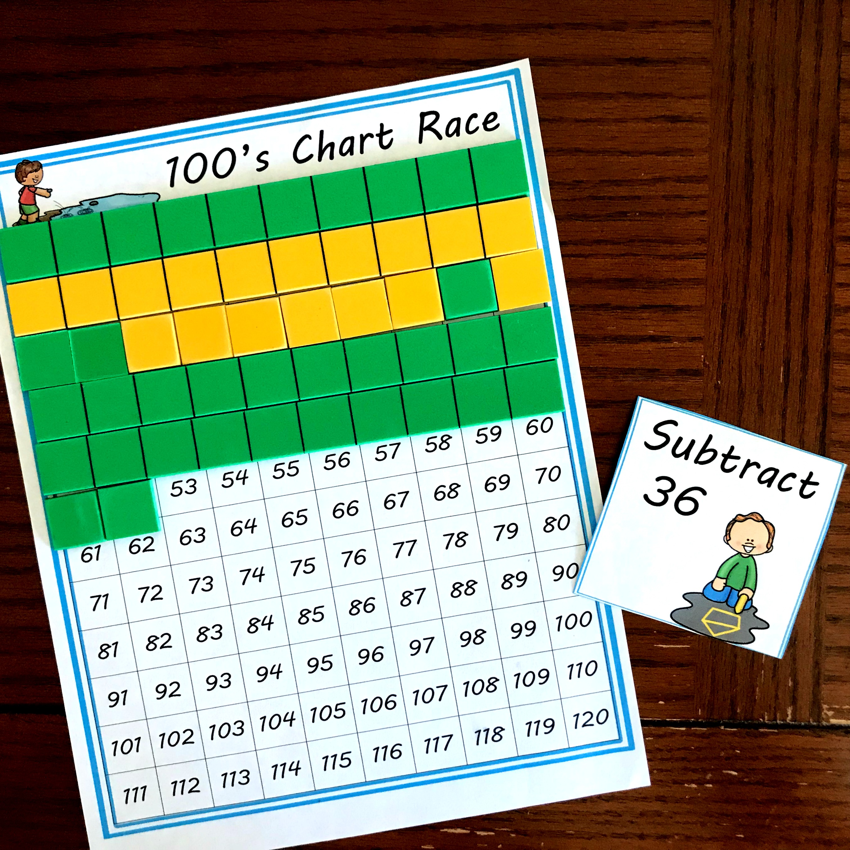 One Easy Game To Practice Adding Tens On A Hundred Chart