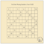 9 Free Hundreds Chart with Missing Numbers Worksheets