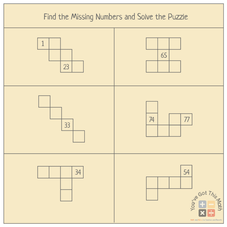 9 Free Hundreds Chart with Missing Numbers Worksheets