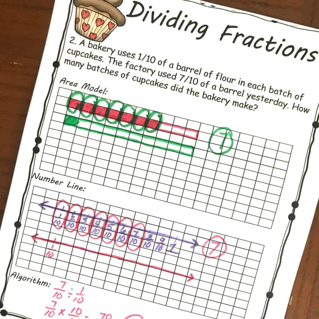 FREE Yummy Word Problems For Dividing Fractions By Fractions