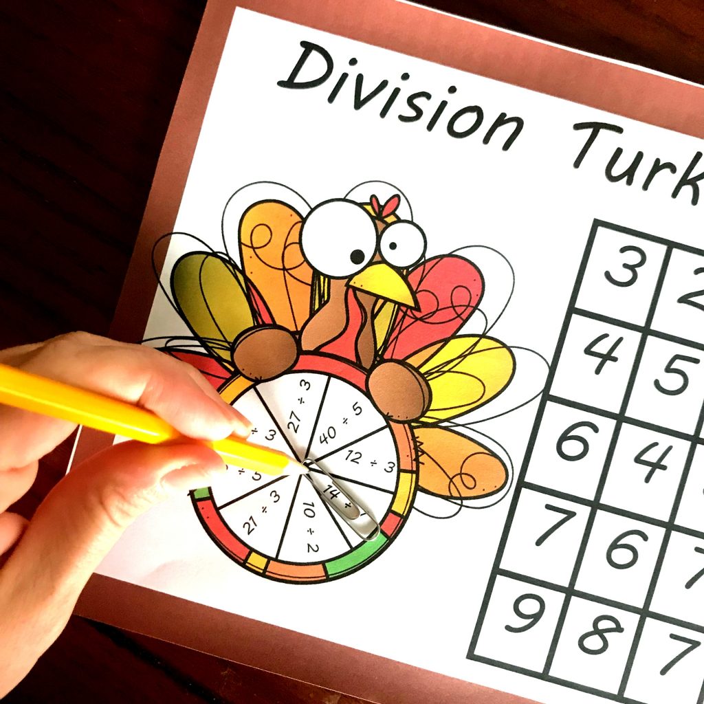 FREE Thanksgiving Division Game for Practicing Basic Division Facts ...