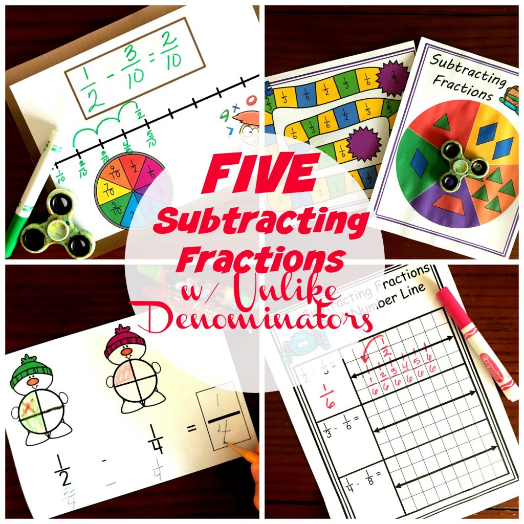 FREE Subtracting with Unlike Denominators Activity