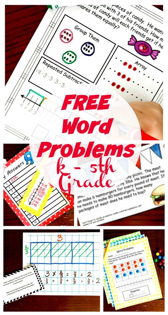 22 Free Packets of Math Word Problems | K-5 | Printable