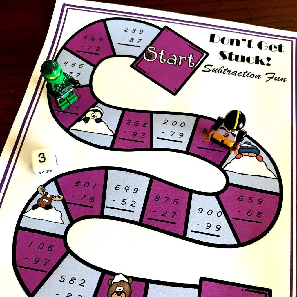 FREE No Prep Subtraction With Regrouping Game