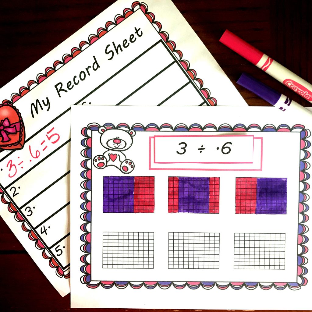 FREE Valentine s Day Dividing Whole Numbers By Decimals Worksheet