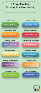 12 Fun Exciting Dividing Fractions Activity | Free Worksheets