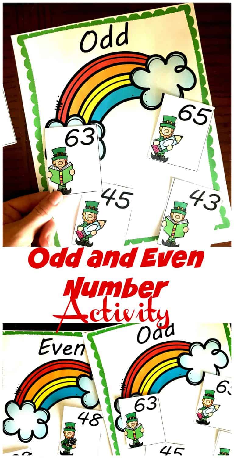 FREE St. Patrick's Day Odd and Even Activity (Number Sort)
