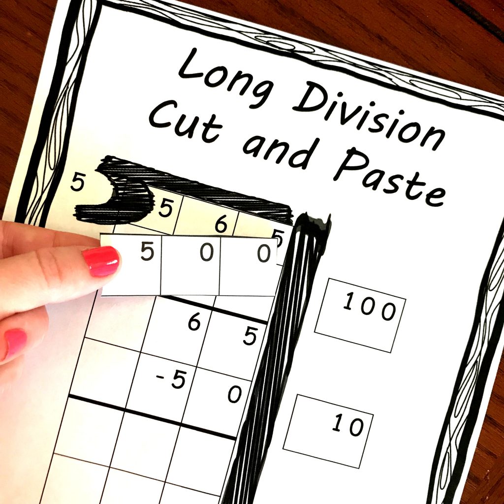 FREE Divide Using Partial Quotients Cut And Paste Activity FREE Divide Using Partial Quotients Cut And Paste Activity