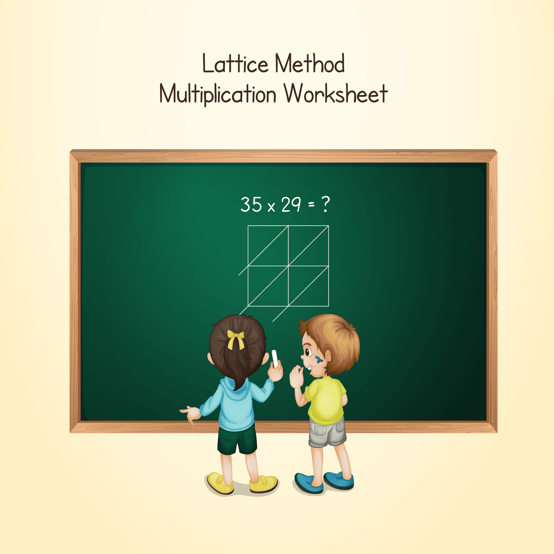 Lattice Method Multiplication Worksheet Free Printable