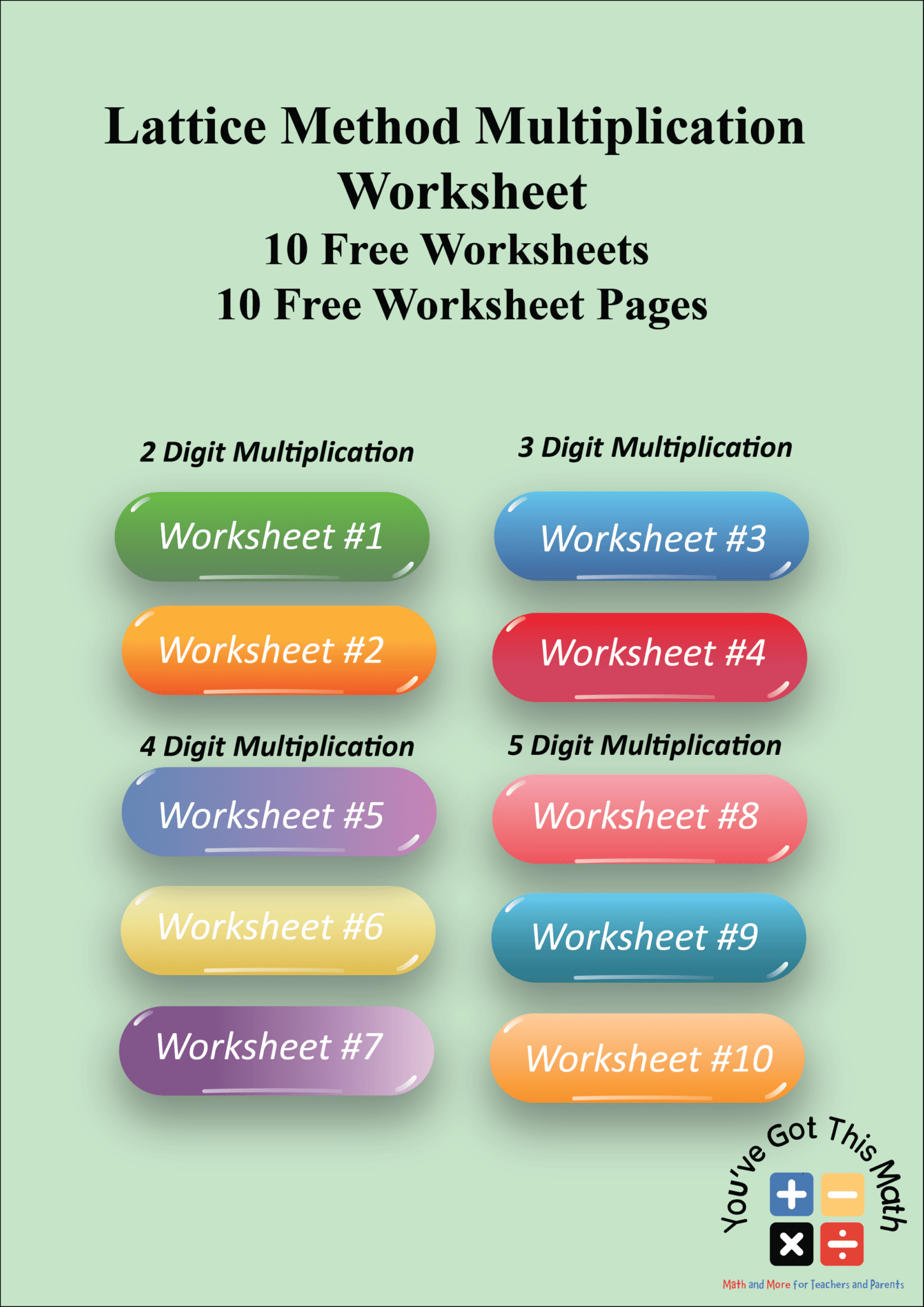 Lattice Method Multiplication Worksheet | Free Printable