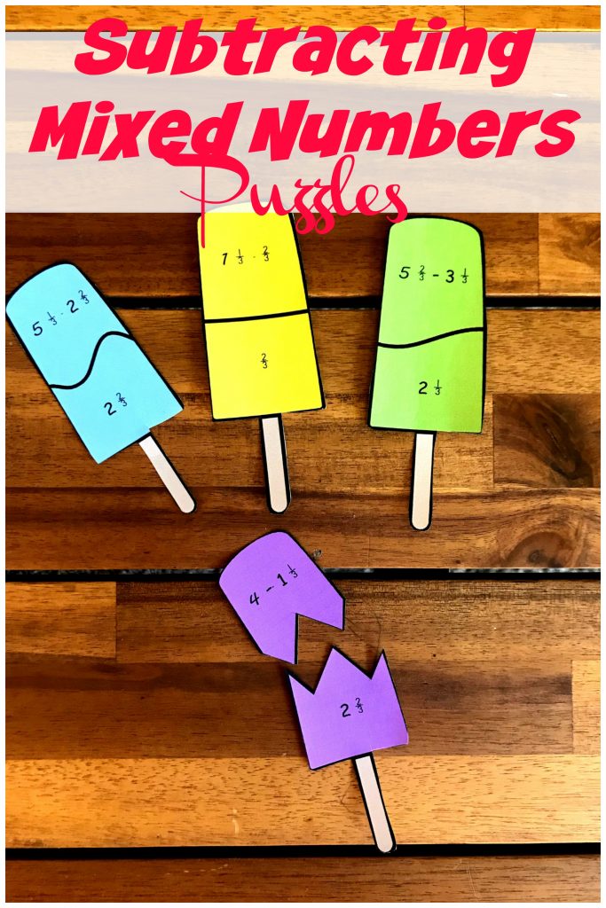 FREE Exciting Subtracting Mixed Numbers Activity