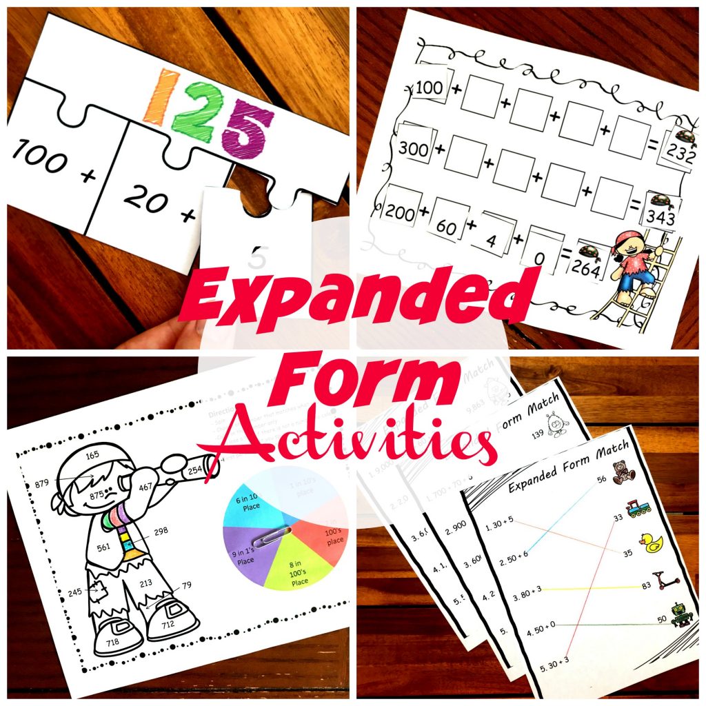FREE Puzzles For An Expanded Form Activity(Ten, Hundred, & Thousand)