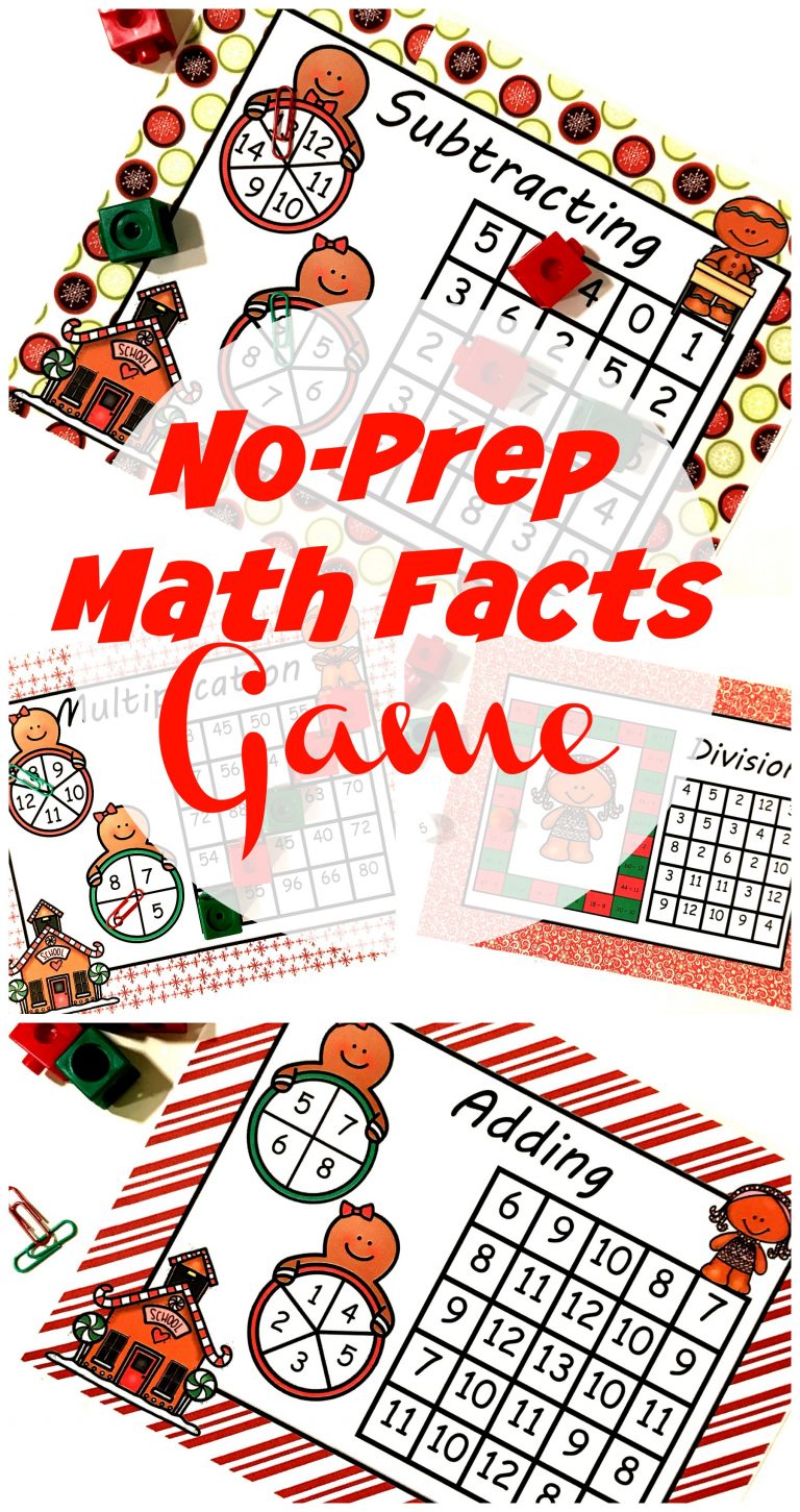 EASY, No- Prep Christmas Games For Math Fact Practice