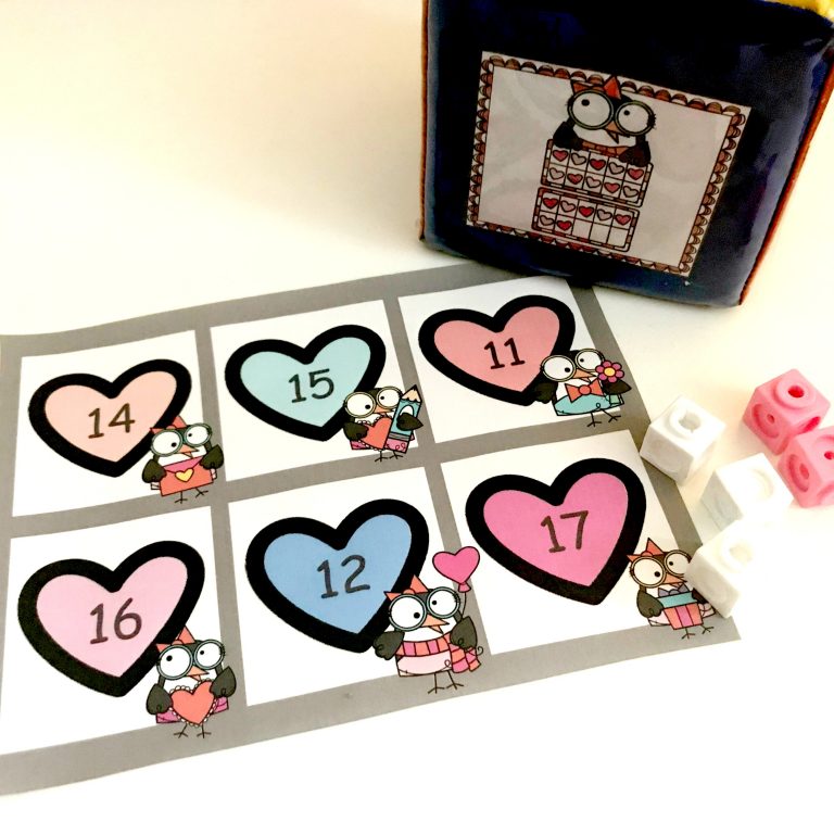 FREE Valentine's Day Teen Numbers Game with Ten Frames