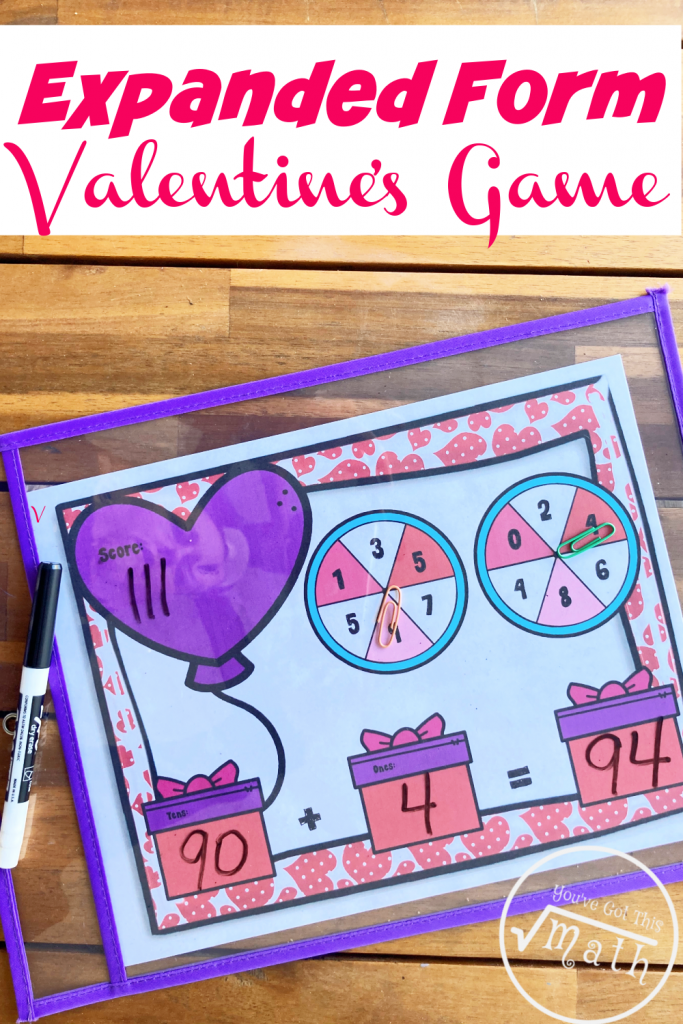 FREE, No-prep Expanded From Game with a Valentine's Day Theme