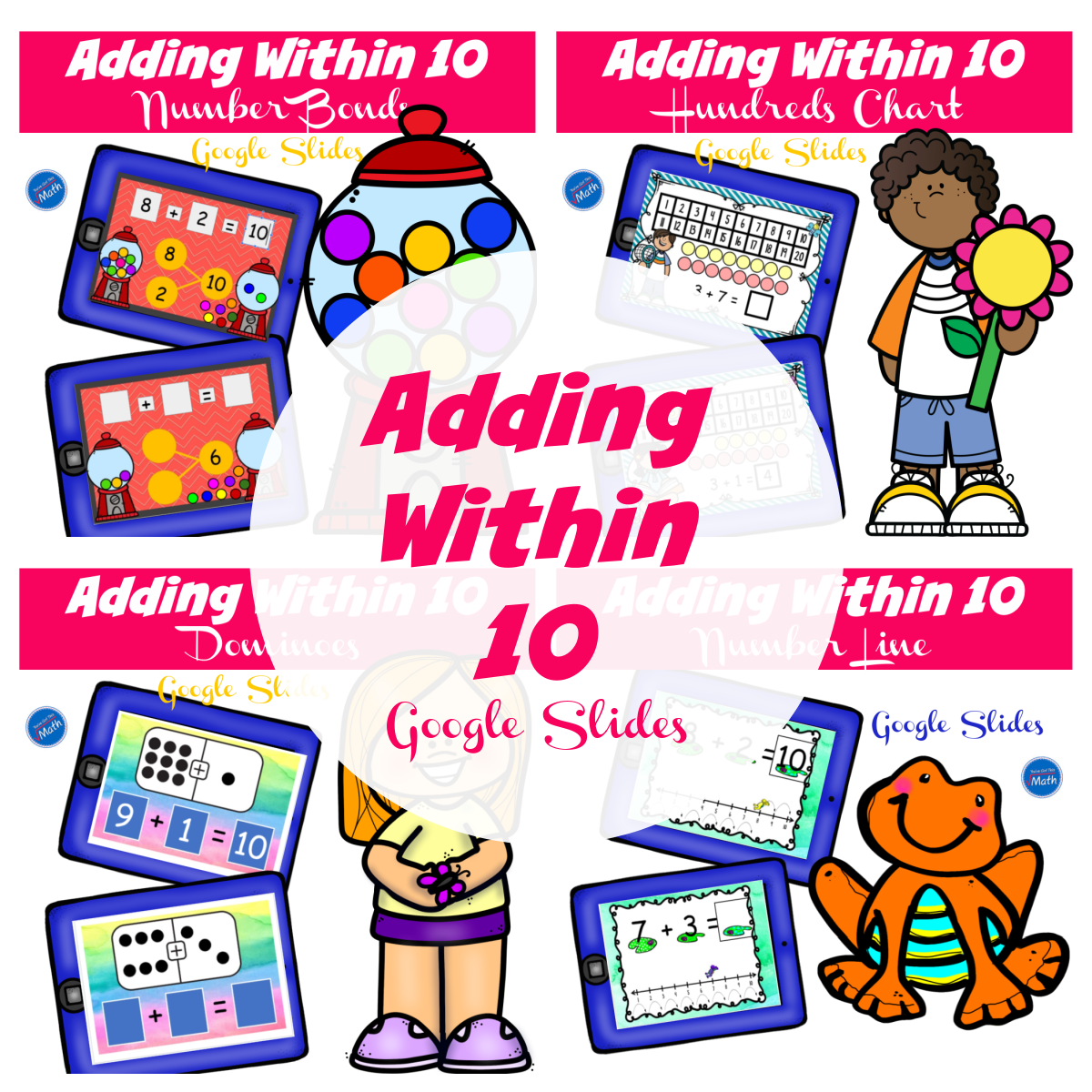FREE Digital Adding Practice Within 10 (Google Slides)