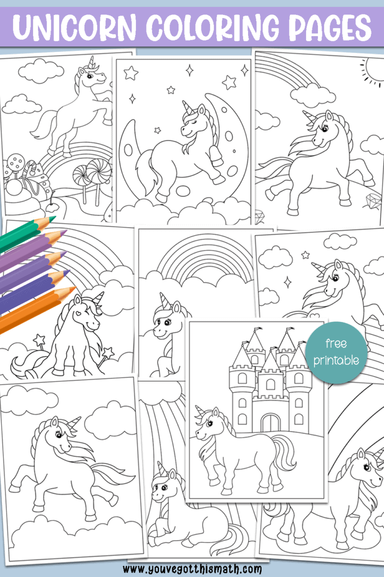 Grab Your Free Unicorn and Rainbow Coloring Pages | 20 Pages