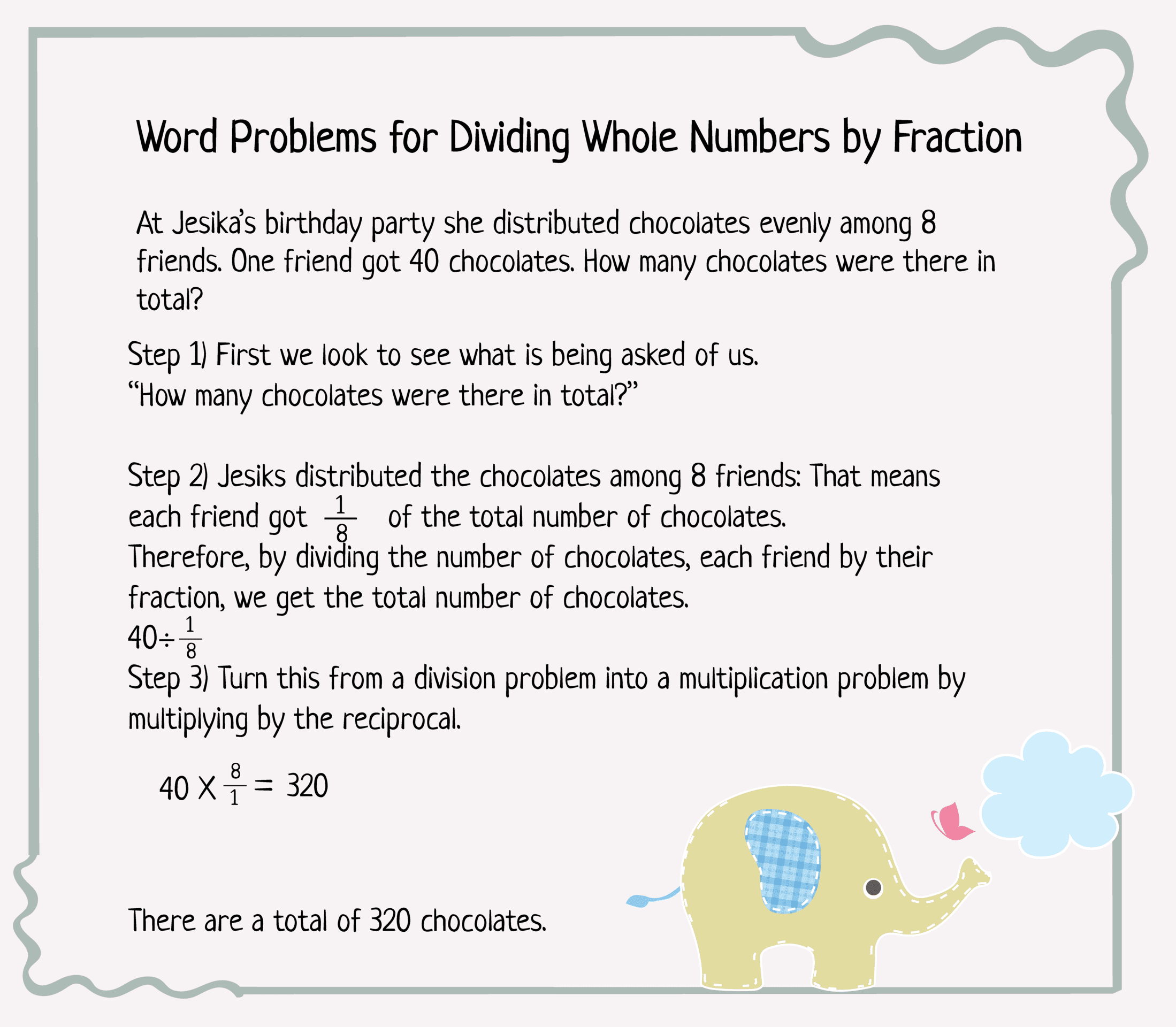 15+Dividing Whole Numbers By Fractions Worksheet