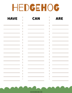 8 Free Hedgehog Worksheets | Printable