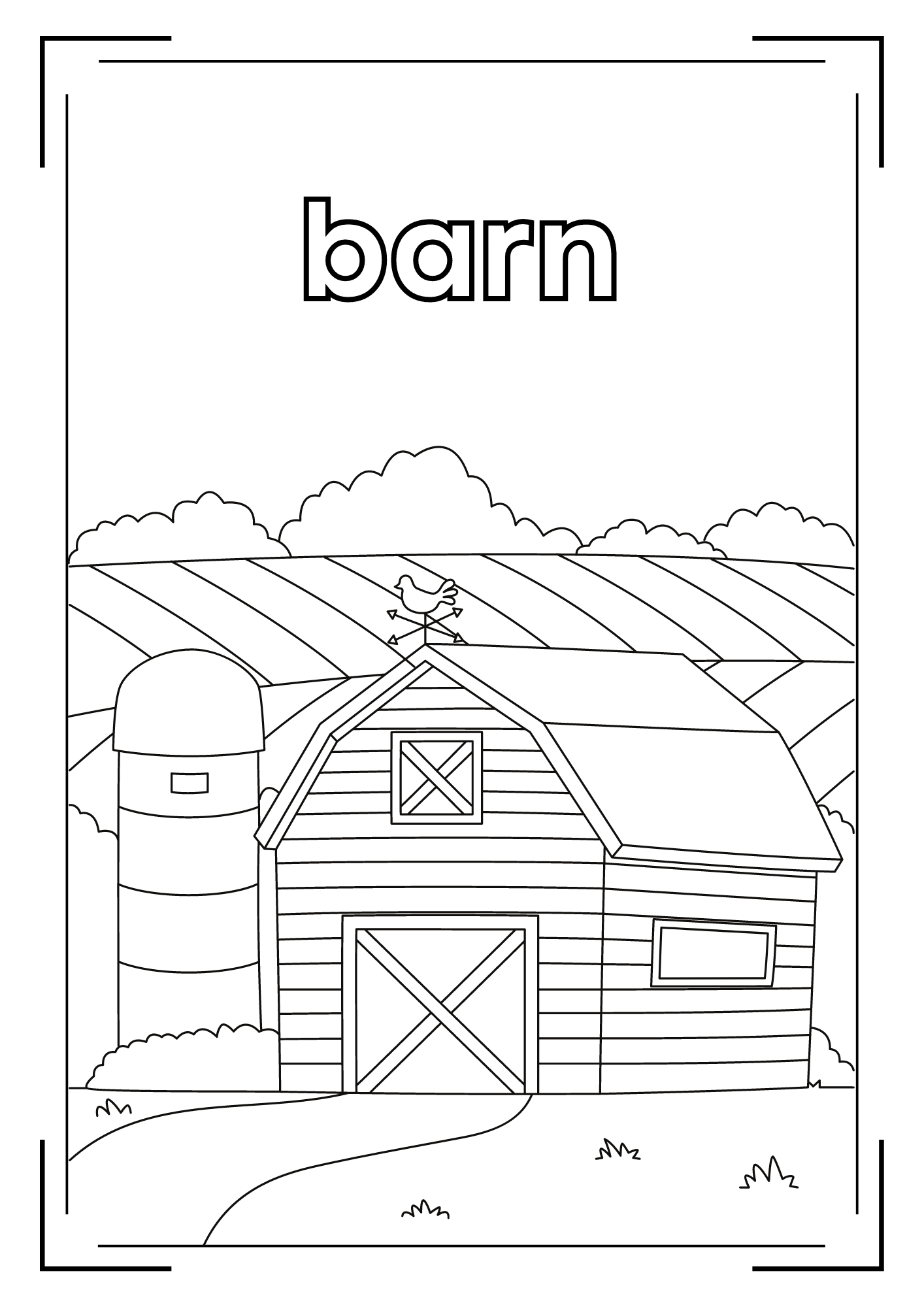 9 Sets of Farm Coloring Pages | Free | Farm and Animals | Worksheets