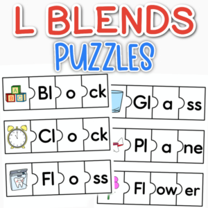 L Blends | 6 Fun Worksheets to Teach L Blend Words | Free