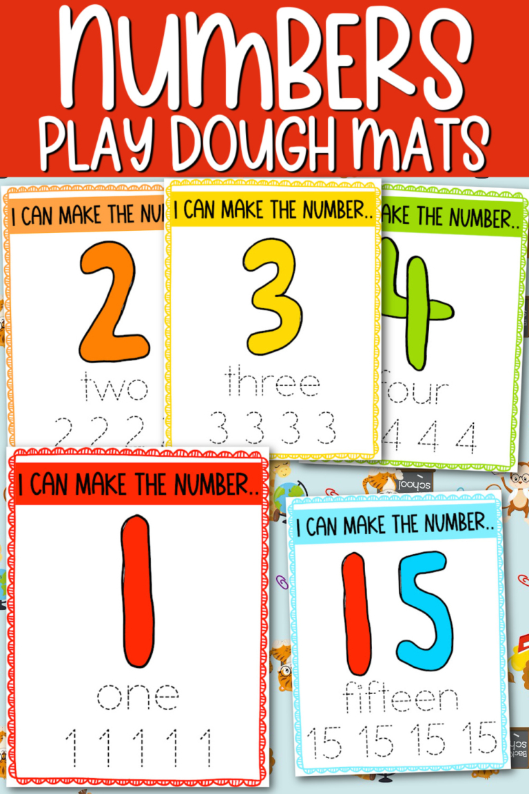 Sensory Math Activity | Playdoh Numbers | Free PDF