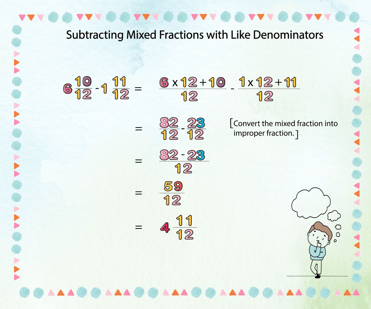 8 Free Subtracting Mixed Fractions Worksheets | Fun Activities