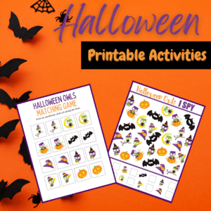 Free Halloween Owl Printable Activities: I Spy and Matching Game