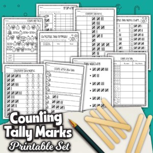 9 Free Counting Tally Marks Worksheets (some with a Christmas theme)
